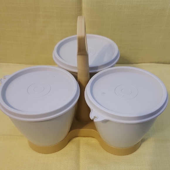 Tupperware | Kitchen | Vintage Tupperware Condiment Caddy Cream And Tan ...